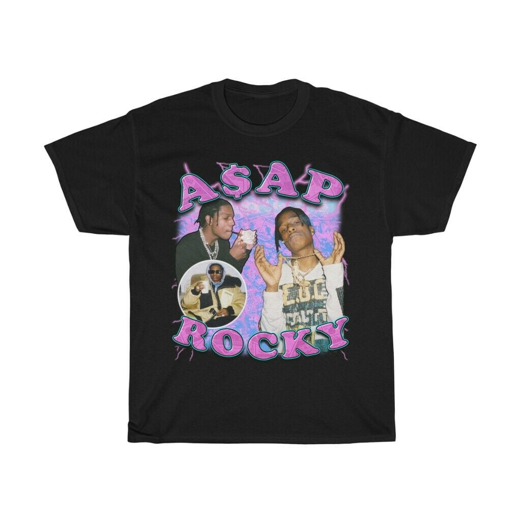 ASAP Rocky Vintage Tee Graphic Unisex T Shirt Man Women Bootleg Rapper ...