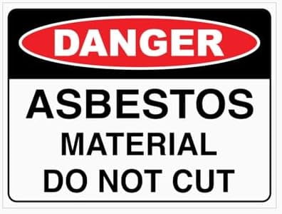 ASBESTOS MATERIAL DO NOT CUT SIGN General Safetys Metal Tin Sign 8 x 12 ...