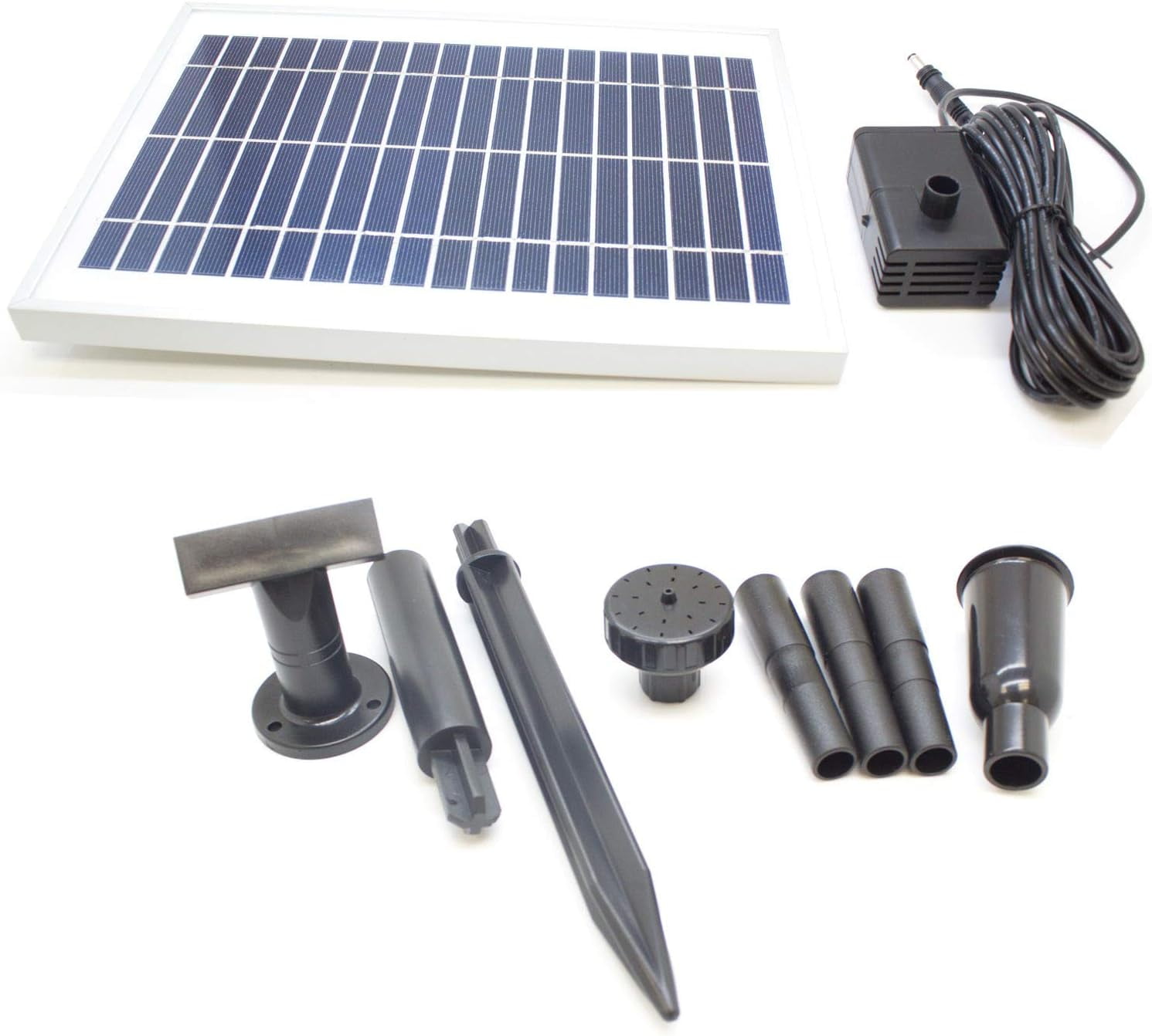 ASC 1.3-watt Solar Fountain Pond Water Pump with Battery Timer and LED Light - Walmart.com