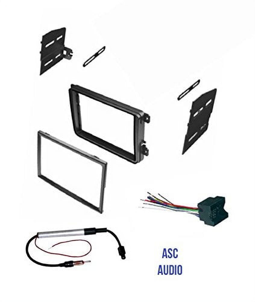 ASC Audio Double Din Car Stereo Dash Kit with Wire Harness & Antenna ...