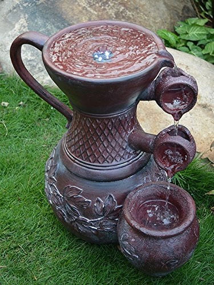 ASC Solar Powered 3-tier Pitcher Water Fountain - Walmart.com