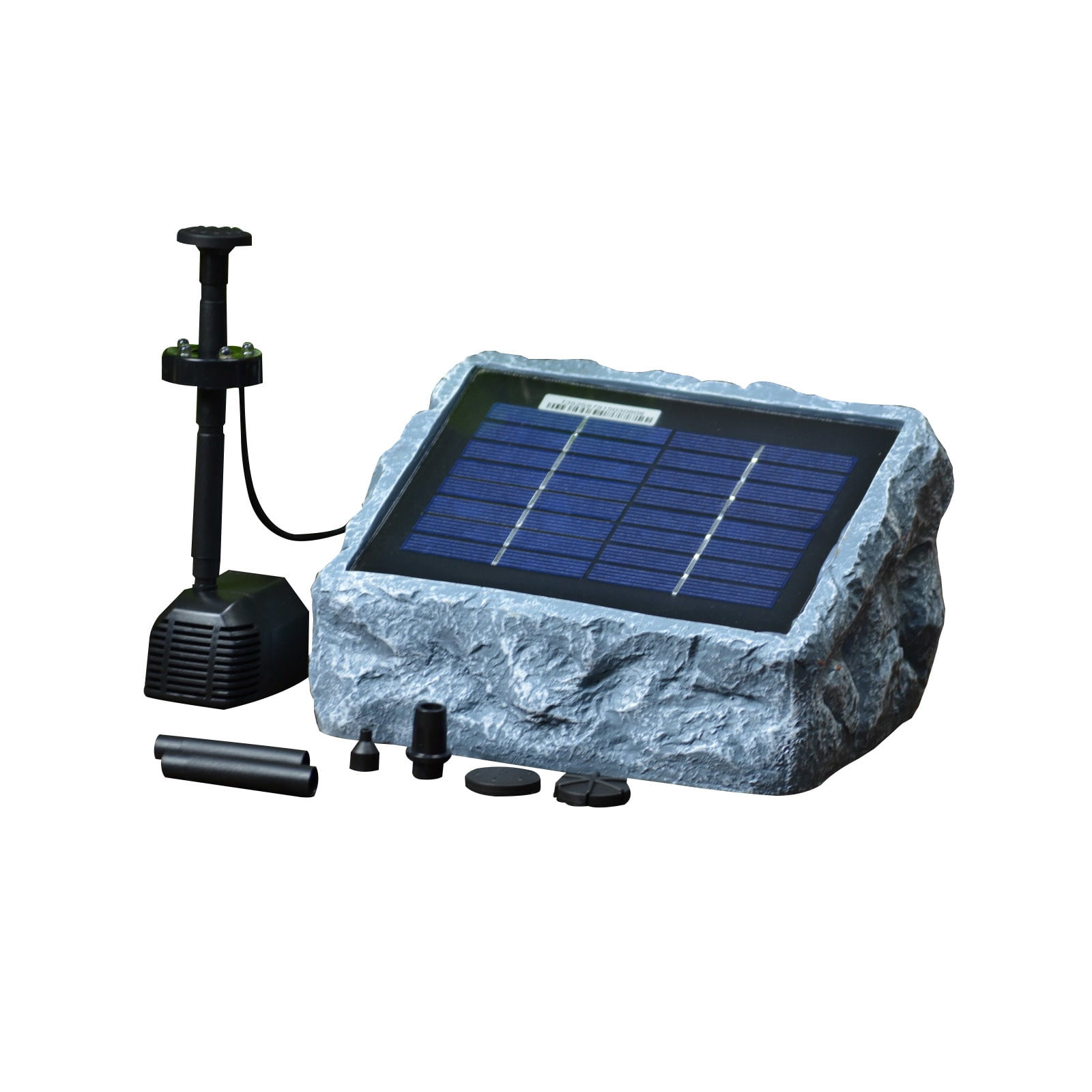 ASC, Solar Water Pump Kit, with Battery and LED Ring Light, Pond ...