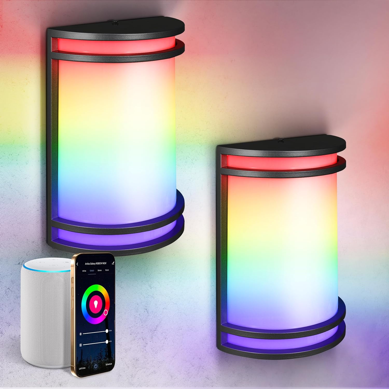 ASD 10 Inch Smart RGBW LED Outdoor & Indoor Wall Mount Light Fixture ...