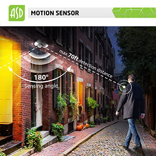 ASD 25W 2300LM LED Outdoor Security Light Motion Sensor Flood Light ...