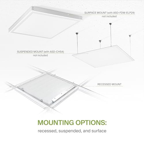 ASD 4 Pack 2x2 LED Flat Panel Light - 20/25/30W UL DLC | 3761LM 3500K ...