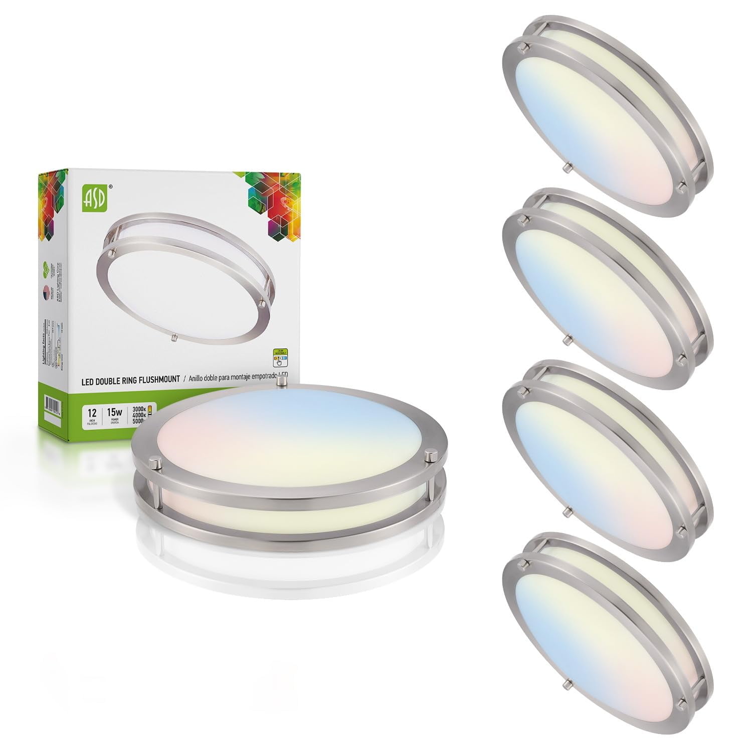 ASD LED 12 Inch Round Flush Mount Light Fixture | 20W 1550LM 3000K ...