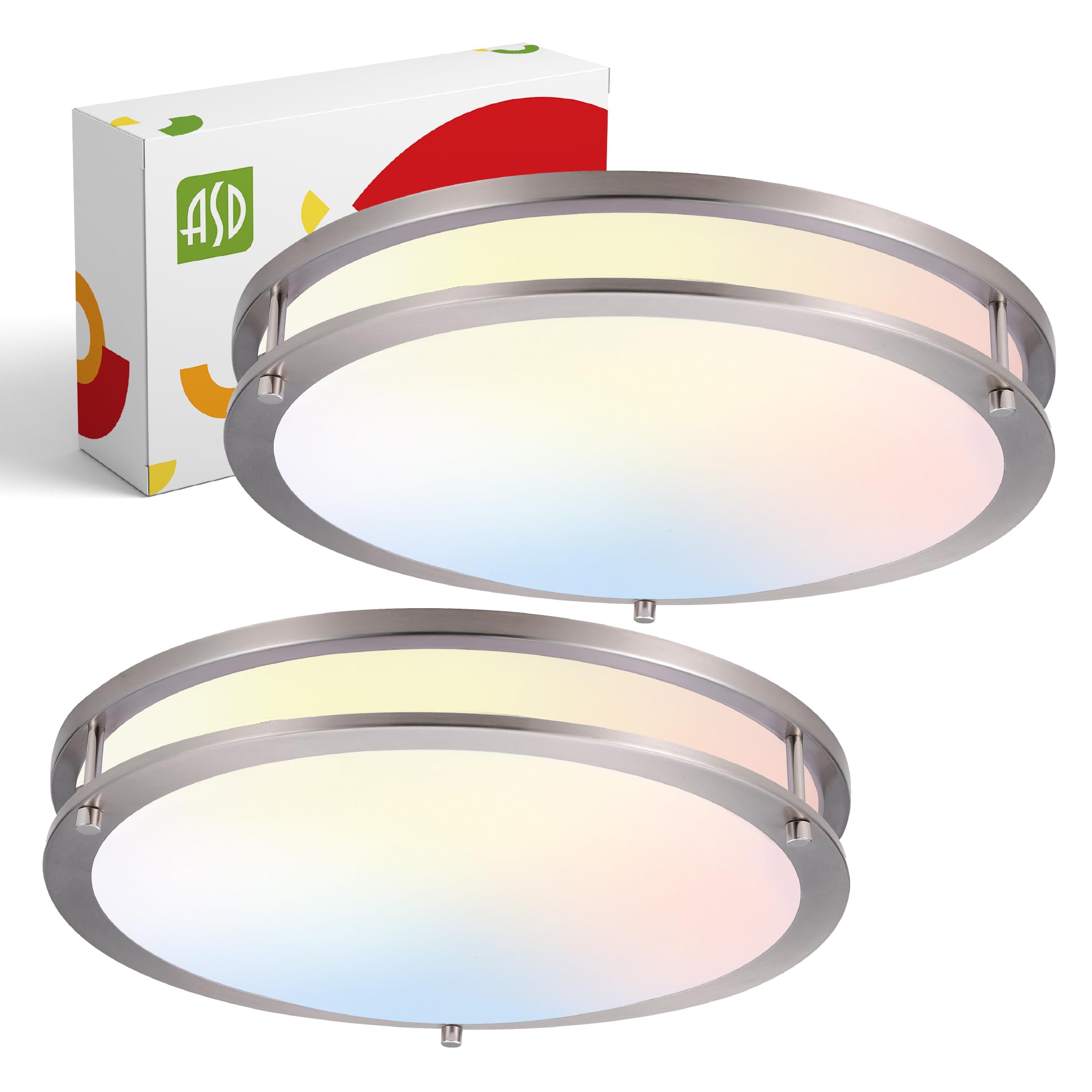ASD LED 16 Inch Round Flush Mount Light Fixture | 24W 2150LM 3000K ...