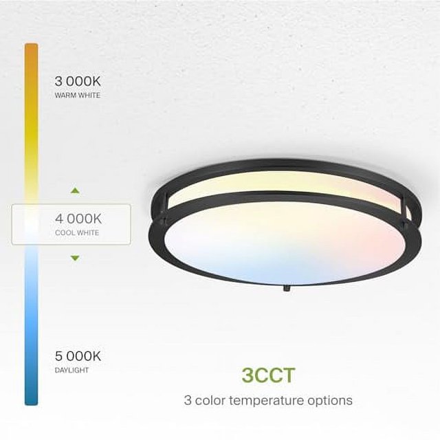 ASD LED 18 Inch Round Flush Mount Light Fixture | 28W 2250LM 3000K ...
