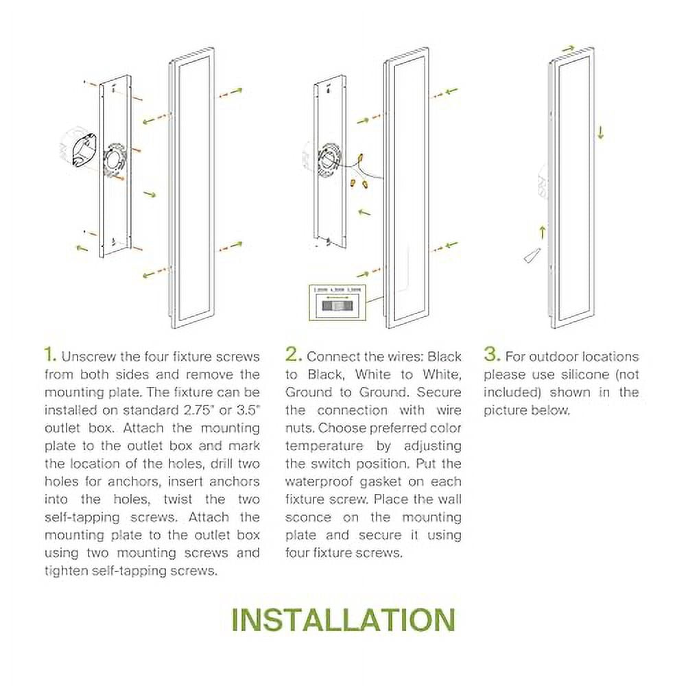 ASD LED 48 Inch Long Flush Mount Wall Light Fixture | 36W 2800LM 3000K ...