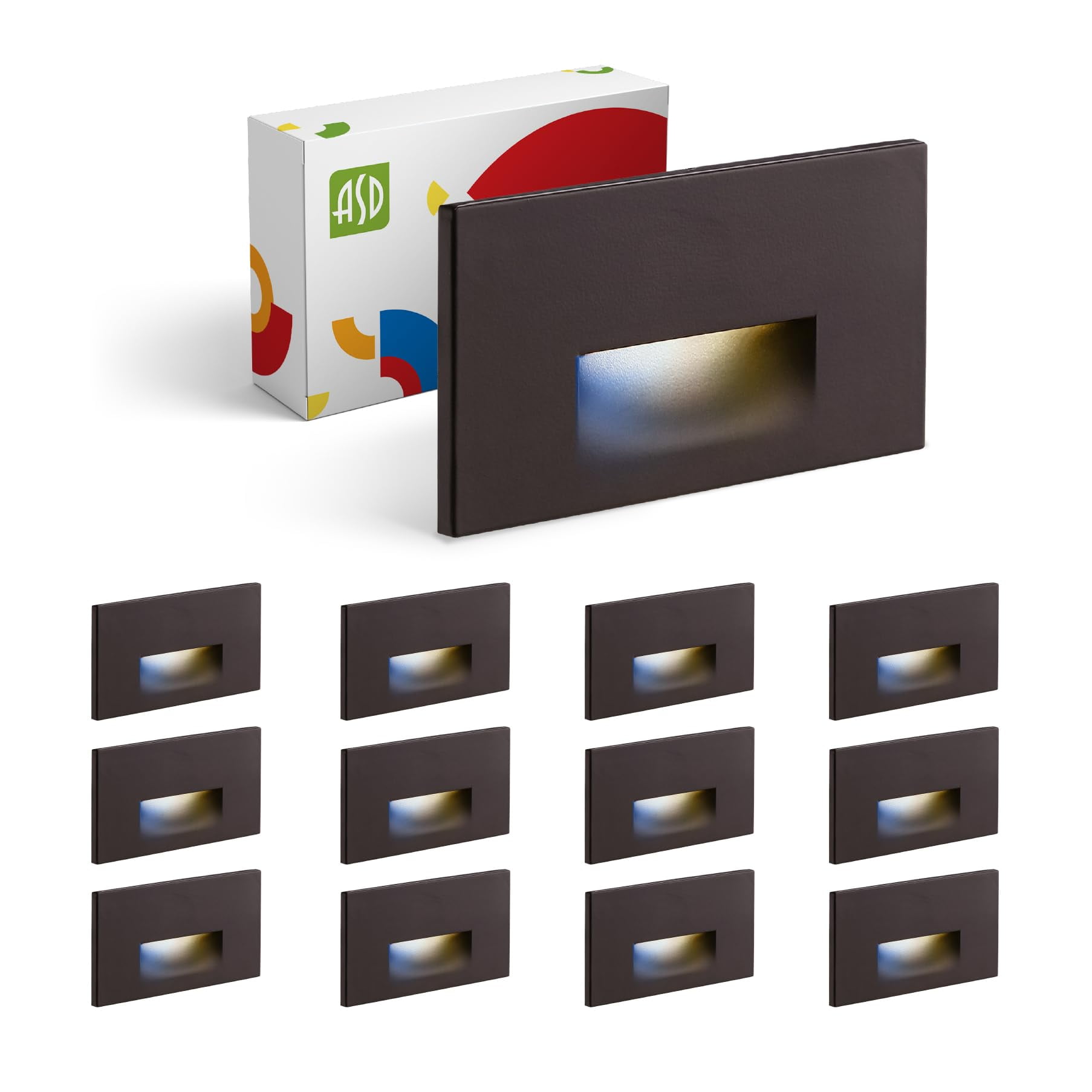 ASD LED Step Light Fixture | 3W 120LM 3000K-5000K 120V | 3CCT, Dimmable ...