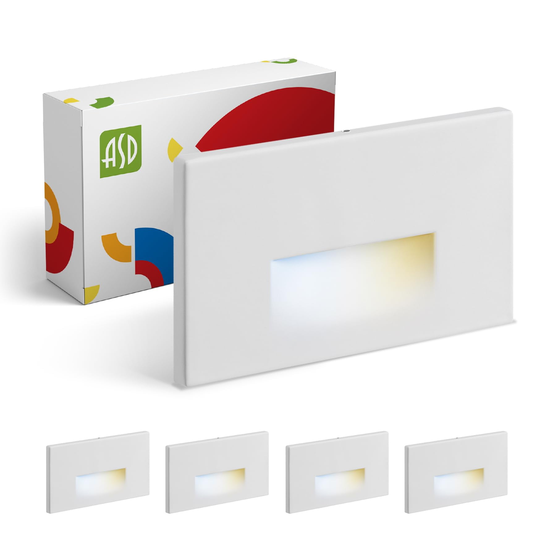 ASD LED Step Light Fixture | 3W 120LM 3000K-5000K 120V | 3CCT, Dimmable ...