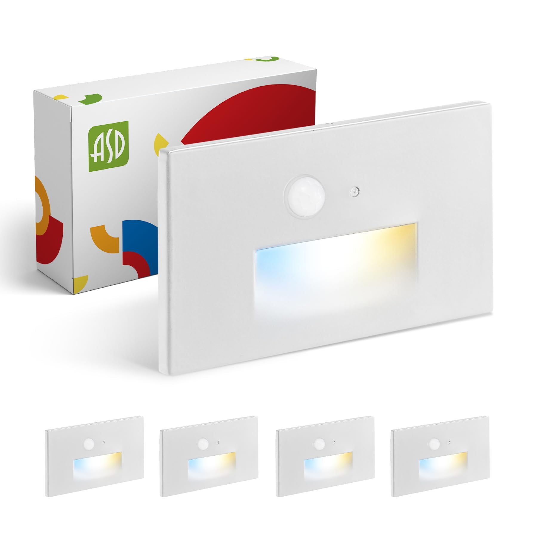 ASD LED Step Light Fixture | 3W 120LM 3000K-5000K 120V | 3CCT, Motion ...
