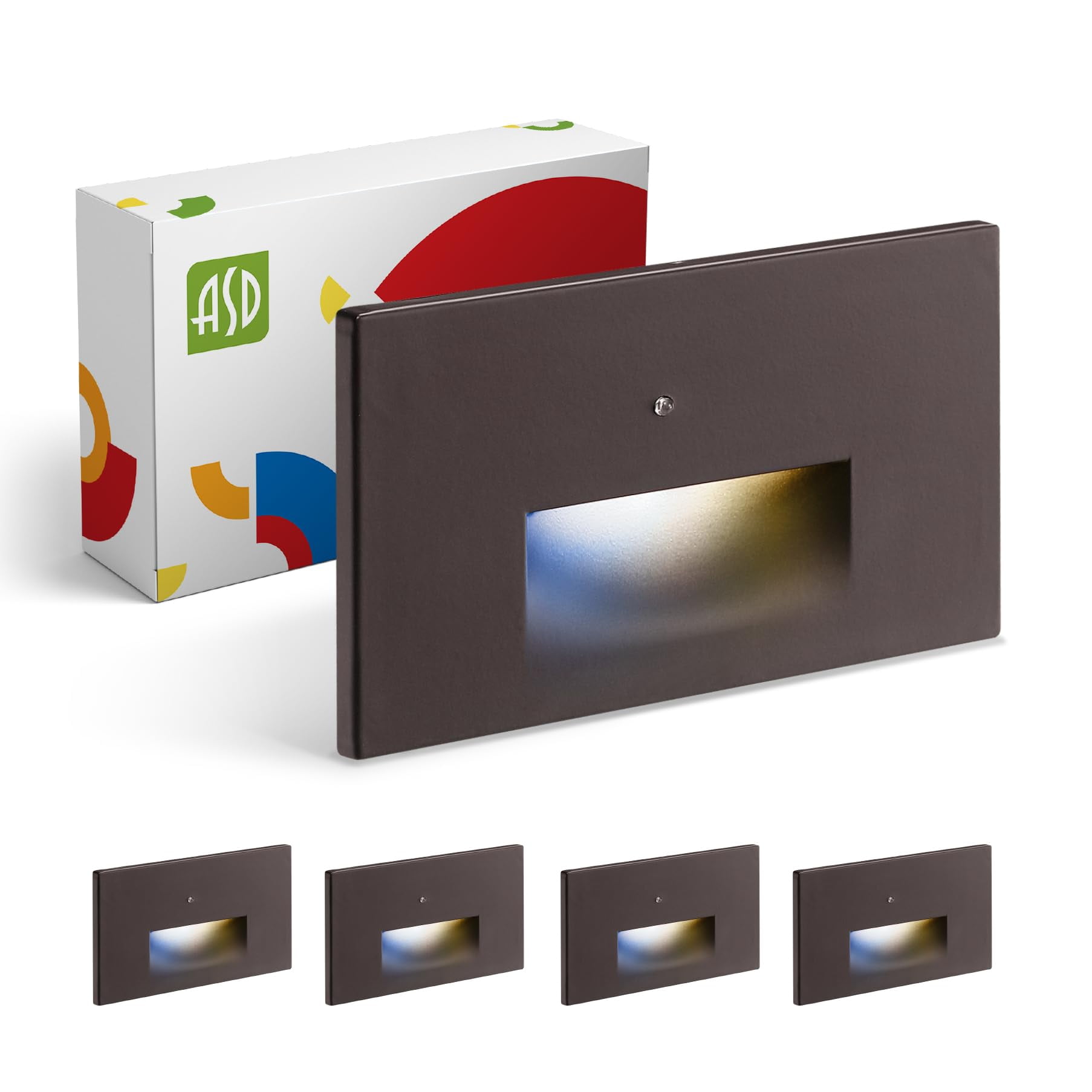 ASD LED Step Light Fixture | 3W 120LM 3000K-5000K 120V | 3CCT ...