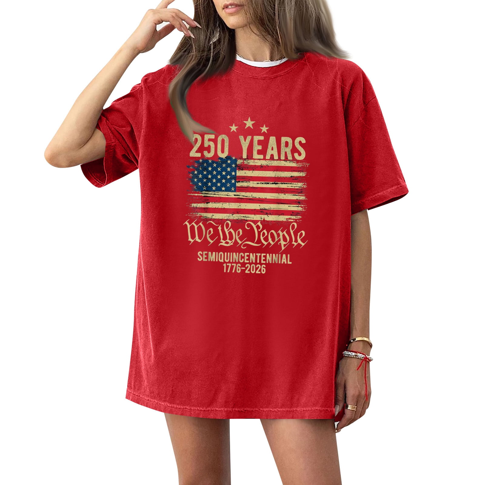 ASDFVBKG 250 Years 1776-2026 250th Birthday Liberty Ships T-Shirt Red ...