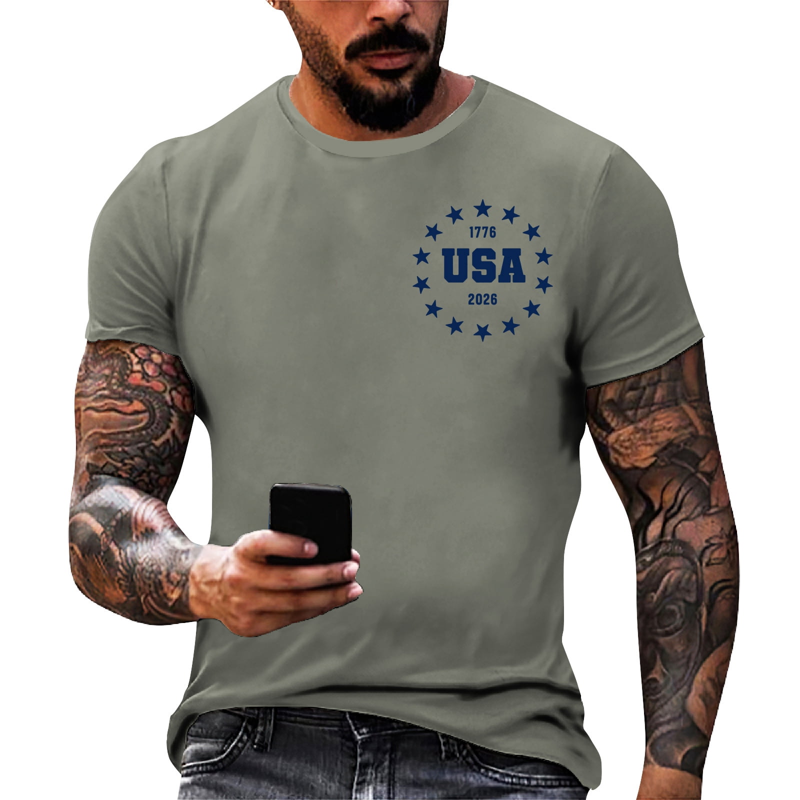 ASDFVBKG 250th Anniversary Usa Sweatshirt for Mens Usa Flag 1776 ...