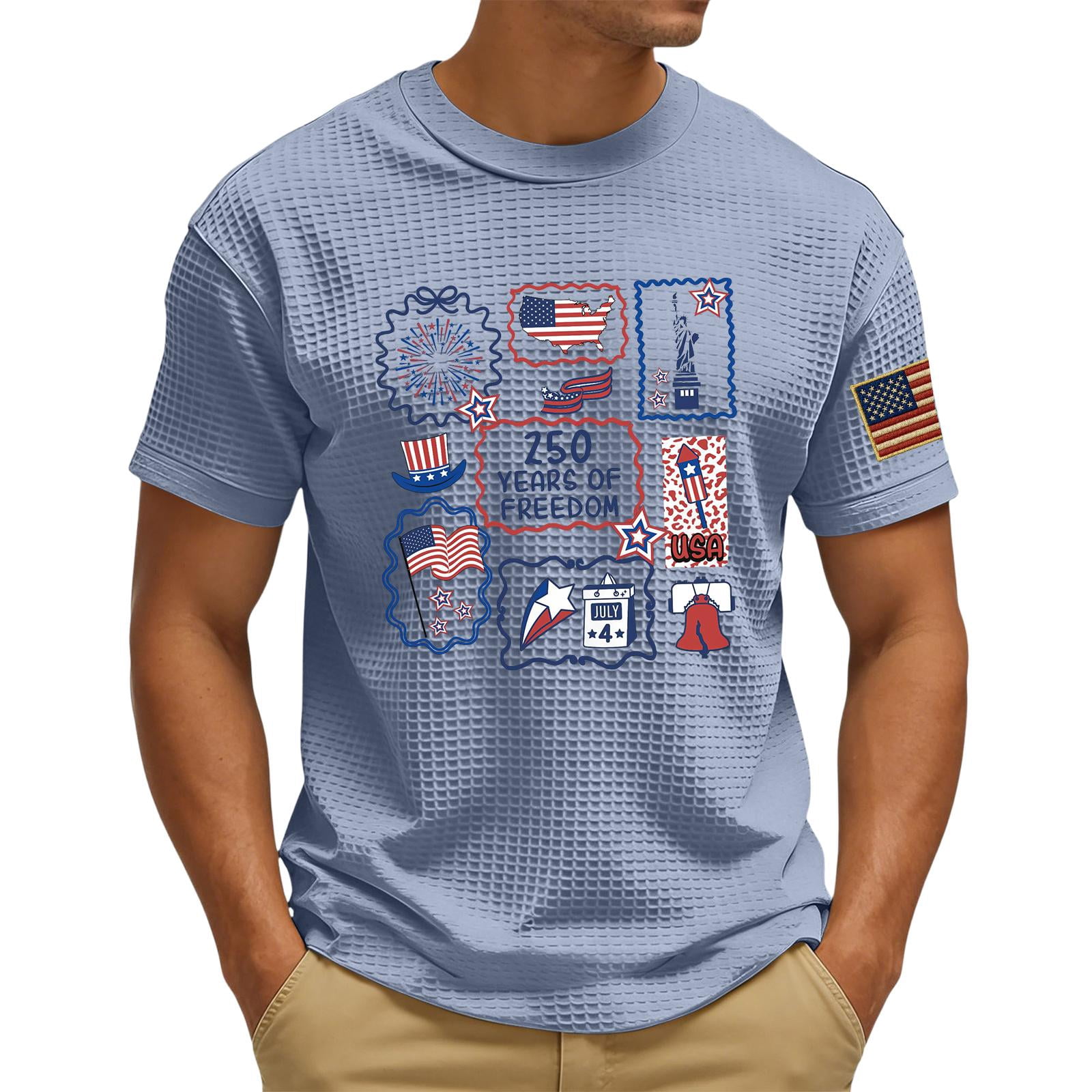 ASDFVBKG American Flag Shirts Mens 1776-2026 250th Anniversary Shirt ...