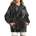 Asdfvbkg Camo Hoodies Womens Oversized Maple Leaf Print Camo