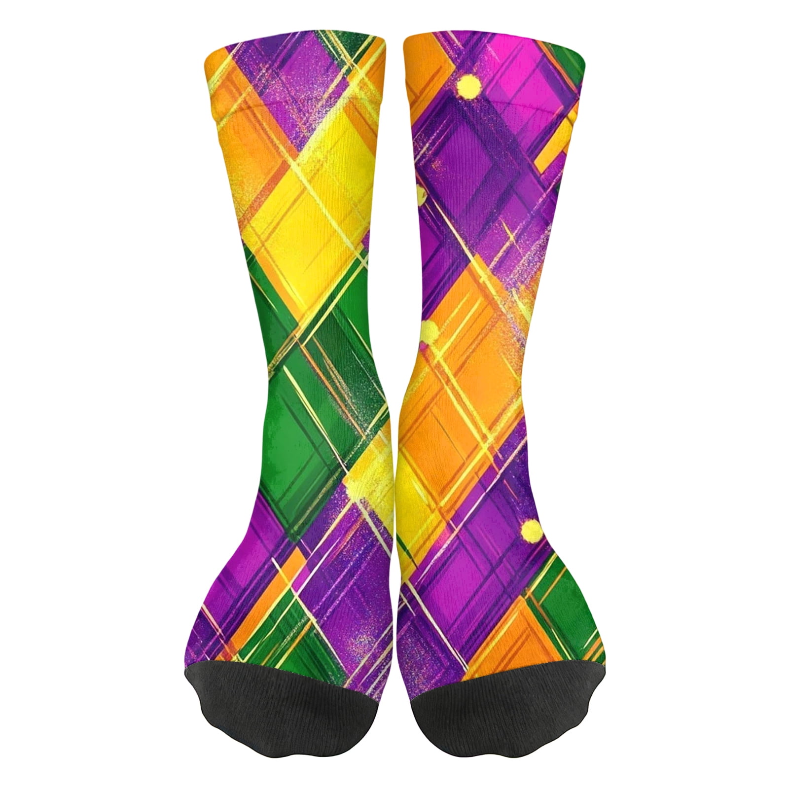 ASDFVBKG Carnival Mardi Gras Novelty Casual compression Socks For Women ...