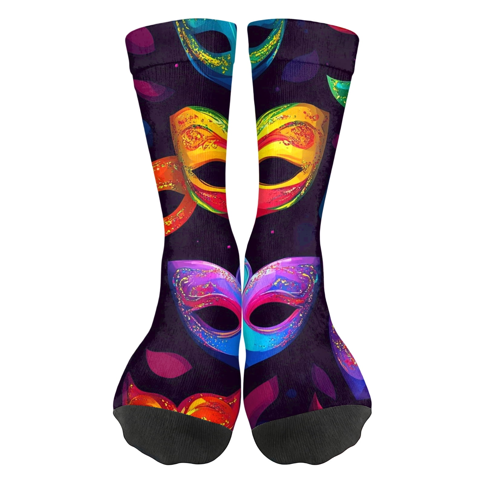 ASDFVBKG Carnival Mardi Gras for Novelty Casual compression Socks For ...