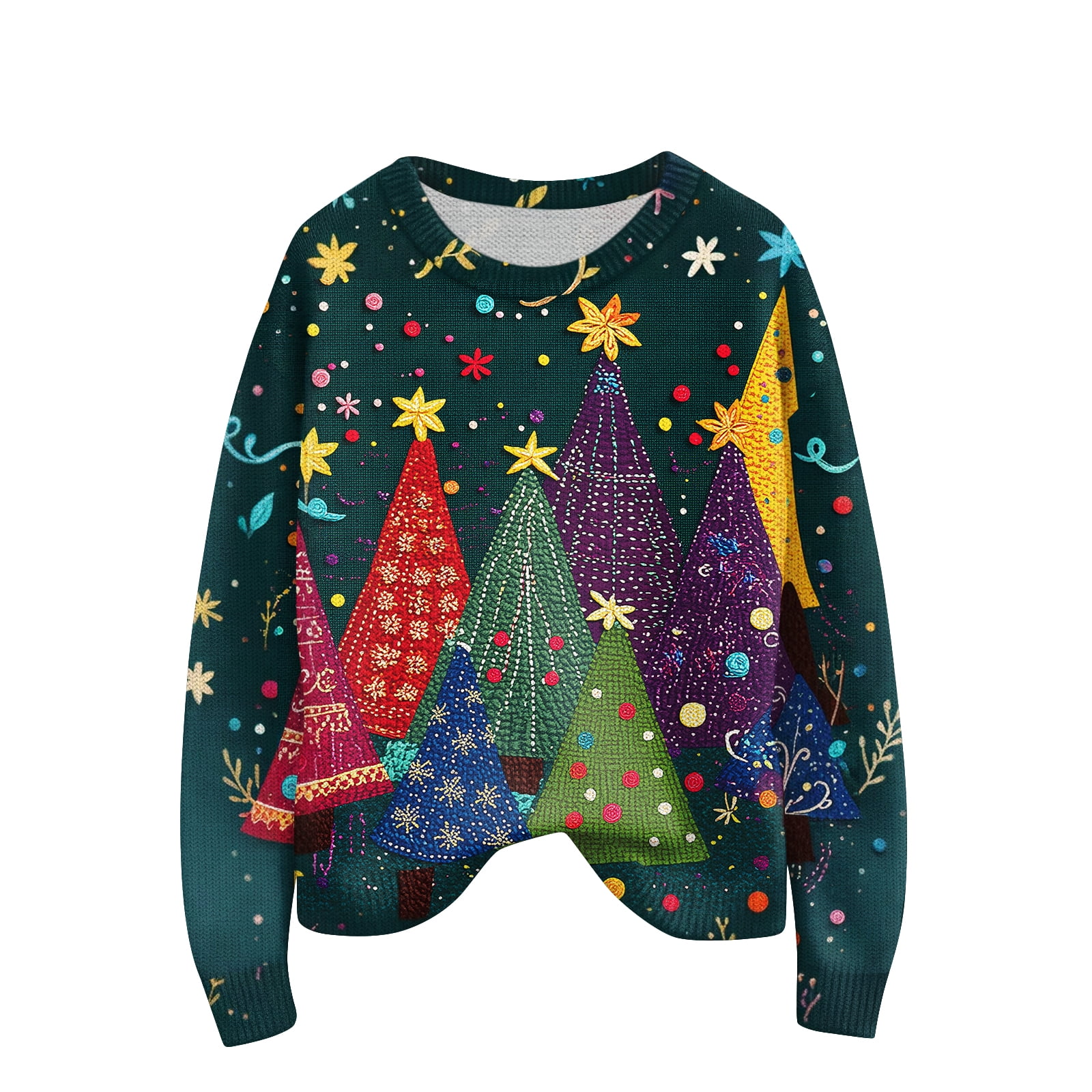 ASDFVBKG Christmas Sweaters for Women Crewneck Soft Long Sleeve ...