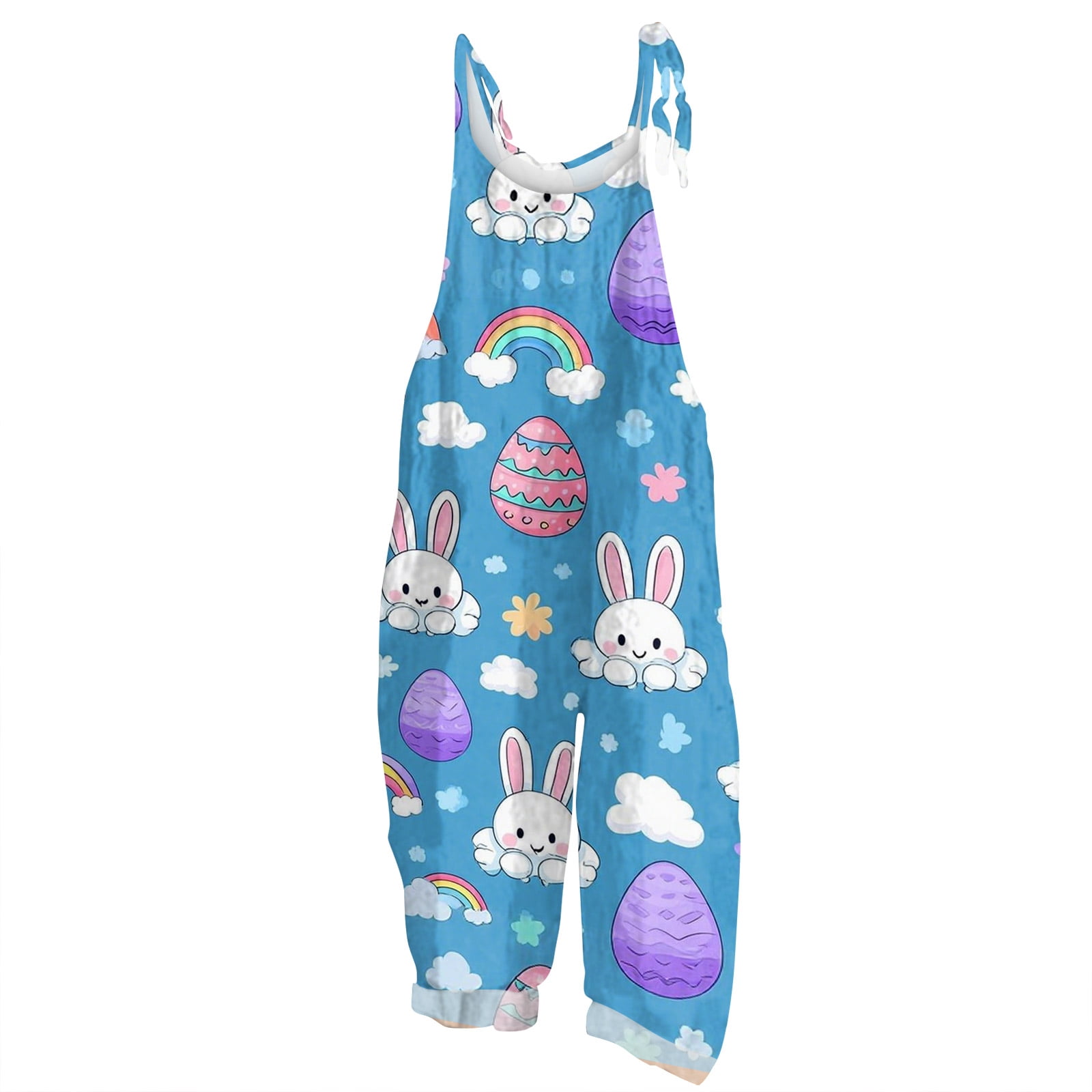 ASDFVBKG Easter Vacation Jumpsuits for Women Cozy Square Neck ...