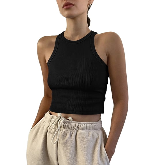 ASDFVBKG Essentials Womens Slim-Fit Tank Top Fashion Classic Tank Tops ...