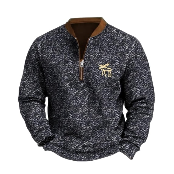 ASDFVBKG Fleece Sweatshirt for Men Quarter Zip Soft Long Sleeve ...