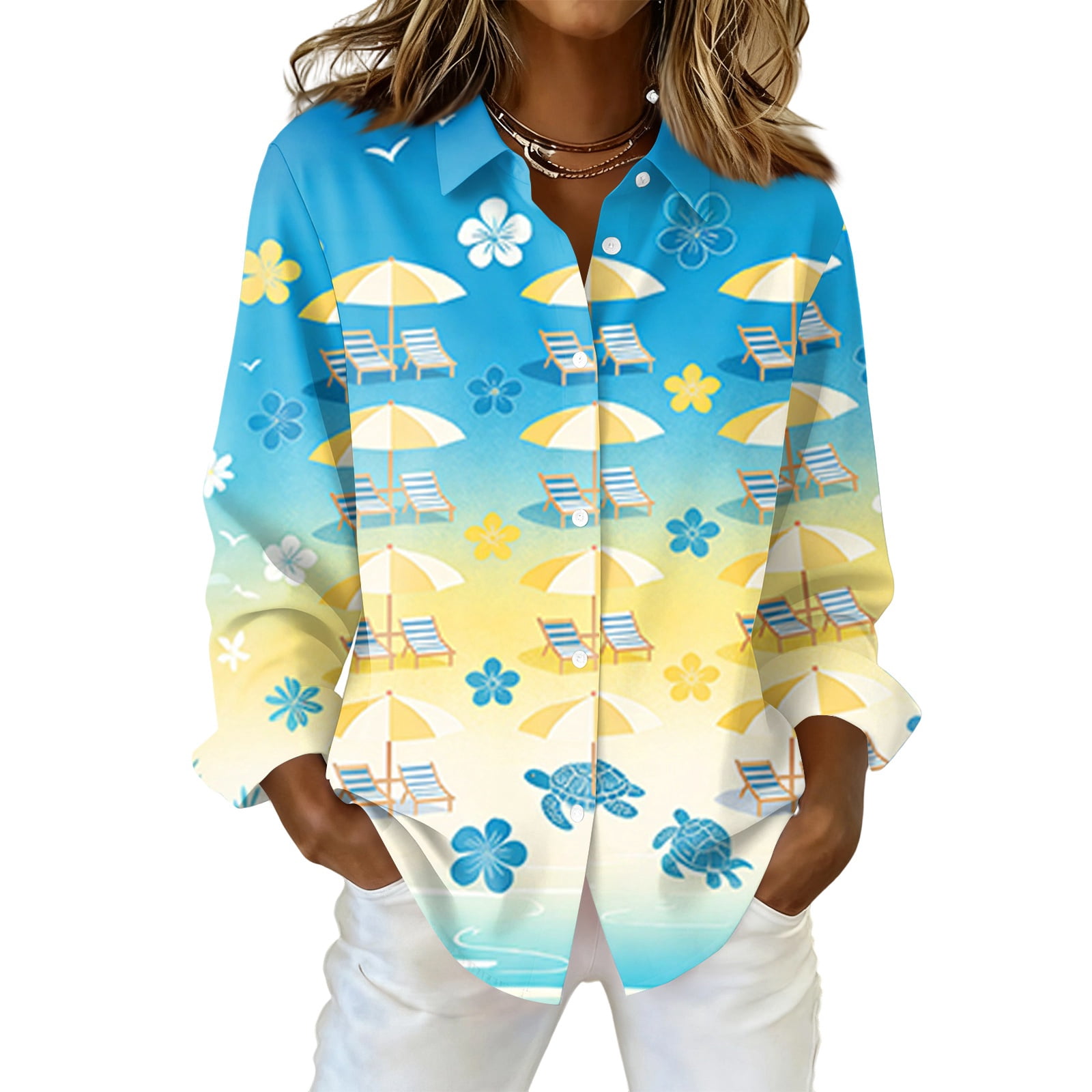 ASDFVBKG Hawaiian Tops for Women 2026 Casual Comfy Short Sleeve V Neck ...