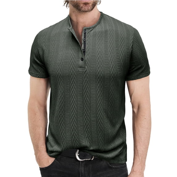 ASDFVBKG Henley Shirt for Men Short Sleeve Fashion Athletic Shirt ...