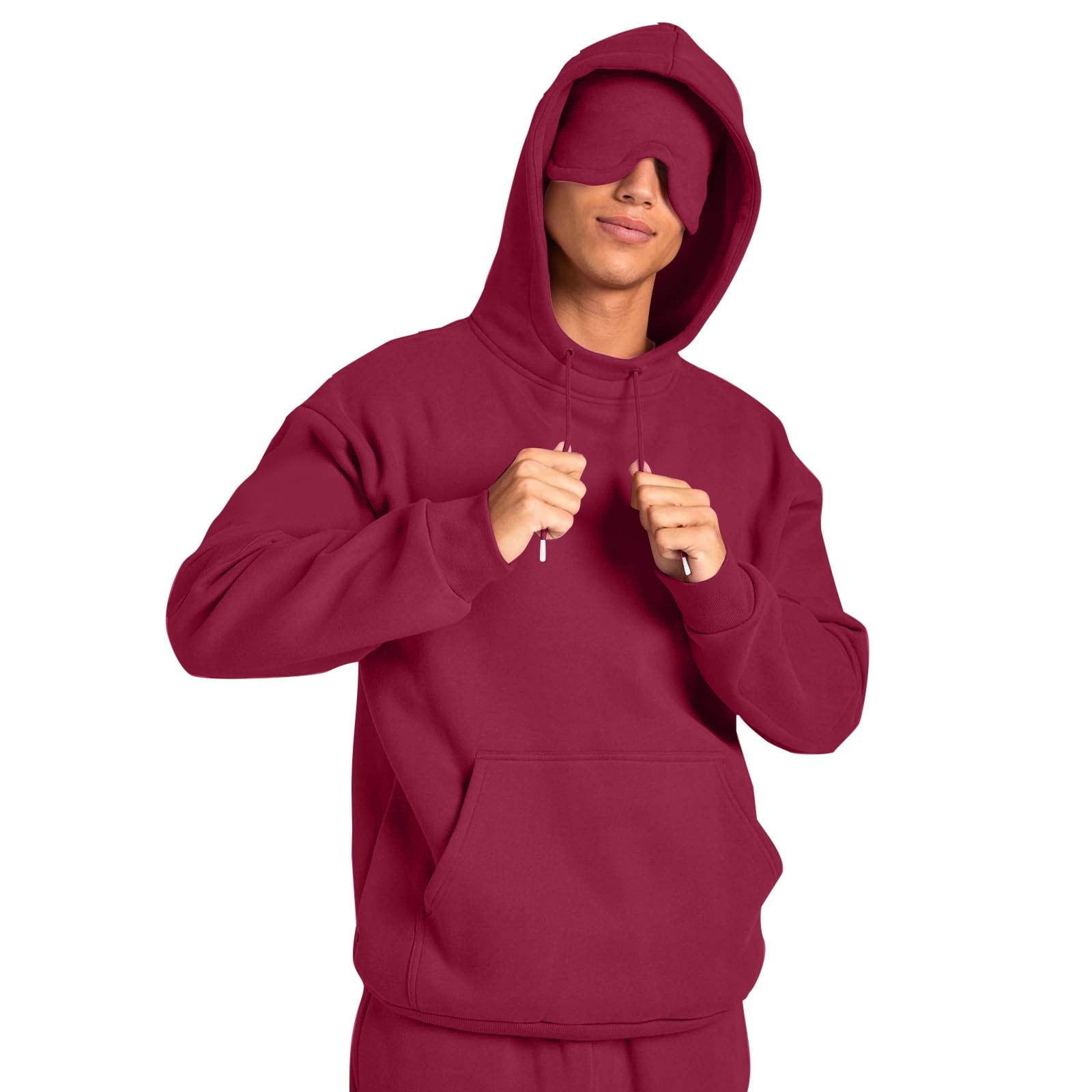 ASDFVBKG Hoodie With Eye Mask Built In for Women and Men Oversized ...