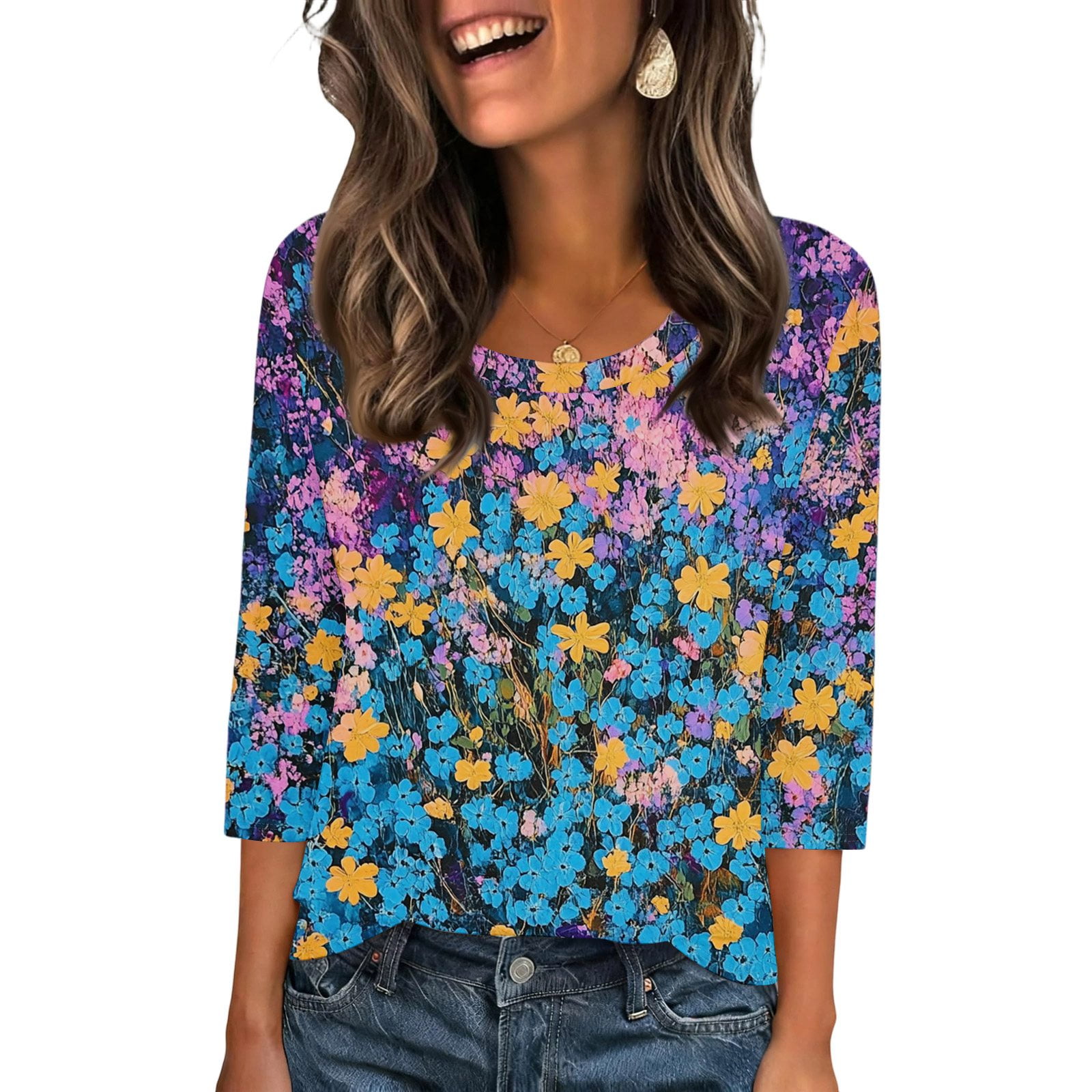 ASDFVBKG Love Heart Printed Graphic Tees for Women Spring Crew Neck ...