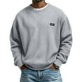 ASDFVBKG Men's Crewneck Sweatshirt Comfy Quilted Shirts Fashion Casual ...