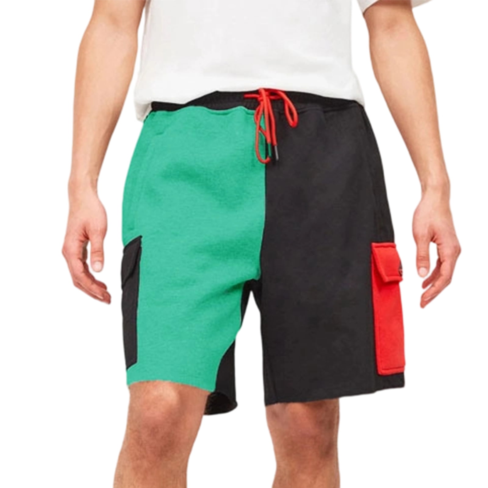 ASDFVBKG Men's Flat Front Tech Shorts Comfy Elastic Waist Drawstring ...