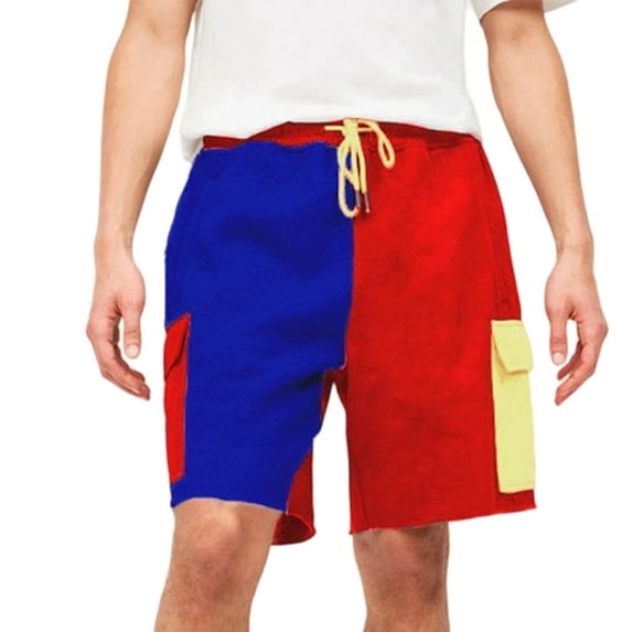 ASDFVBKG Men's Multi Pocket Cargo Shorts Comfy Elastic Waist Drawstring ...