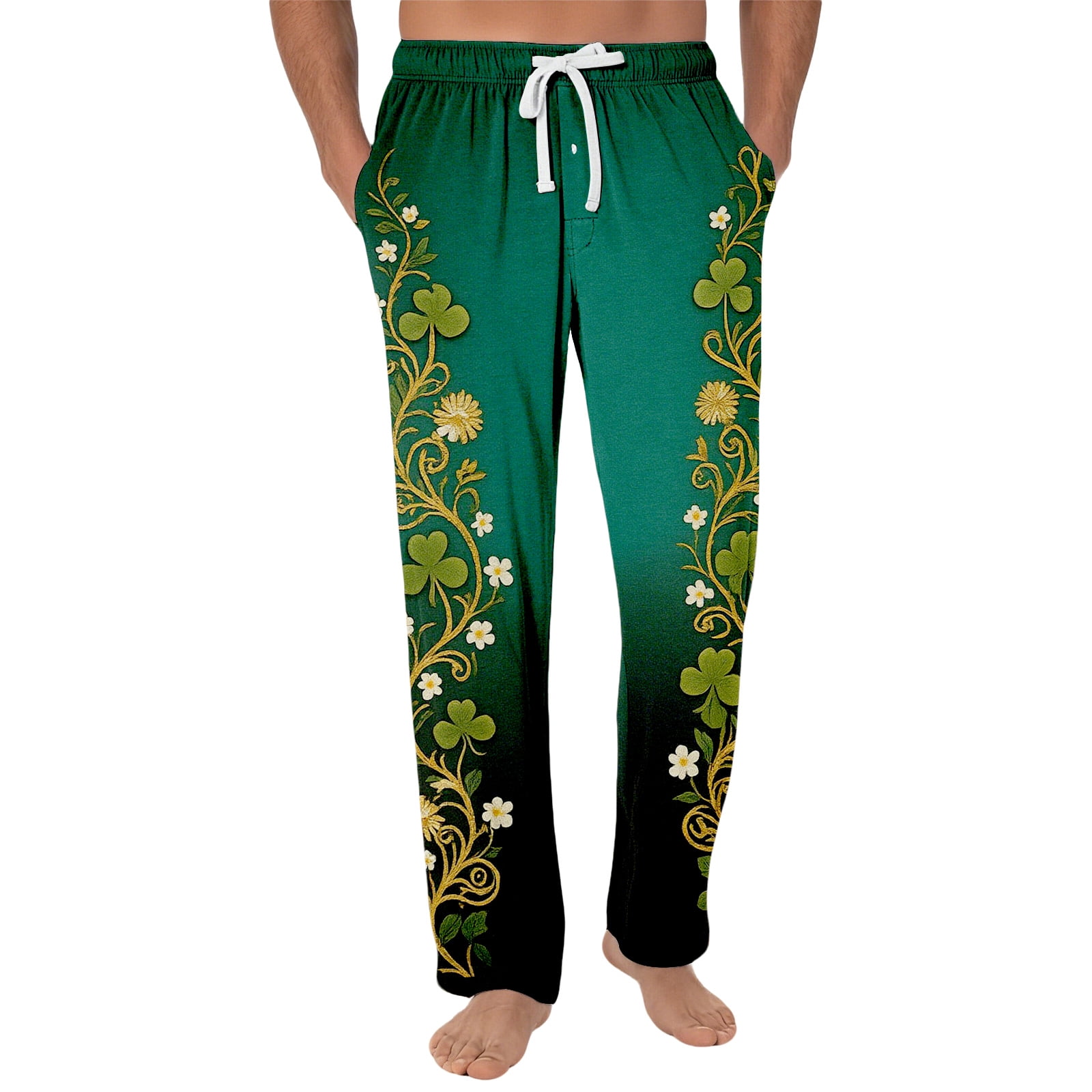 ASDFVBKG Men's St. Patrick's Day Pajama Pants Drawstring Lounge St ...