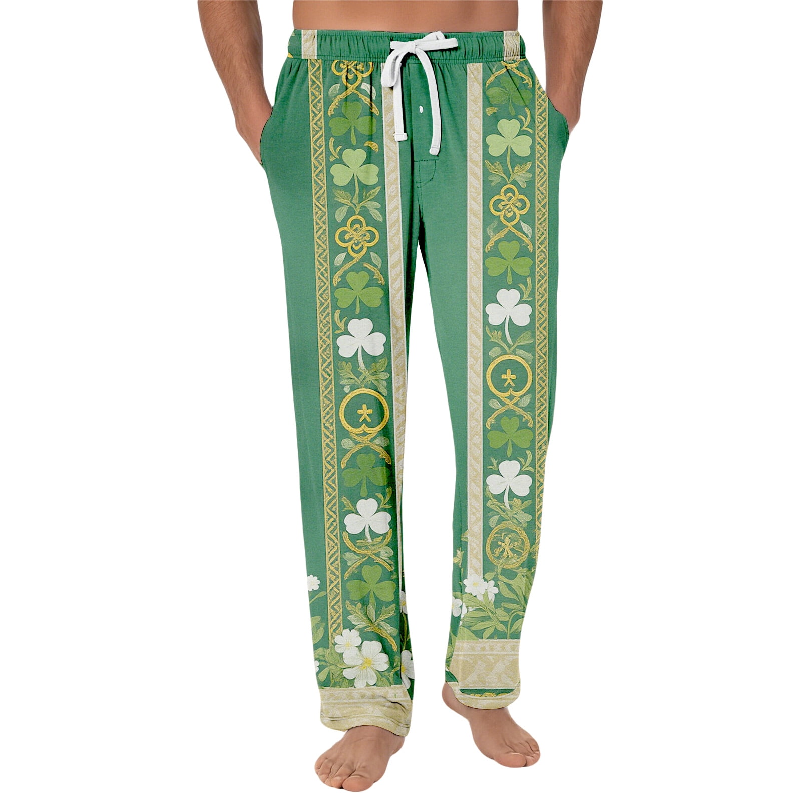ASDFVBKG Men's St. Patrick's Day Pajama Pants Drawstring Lounge St ...