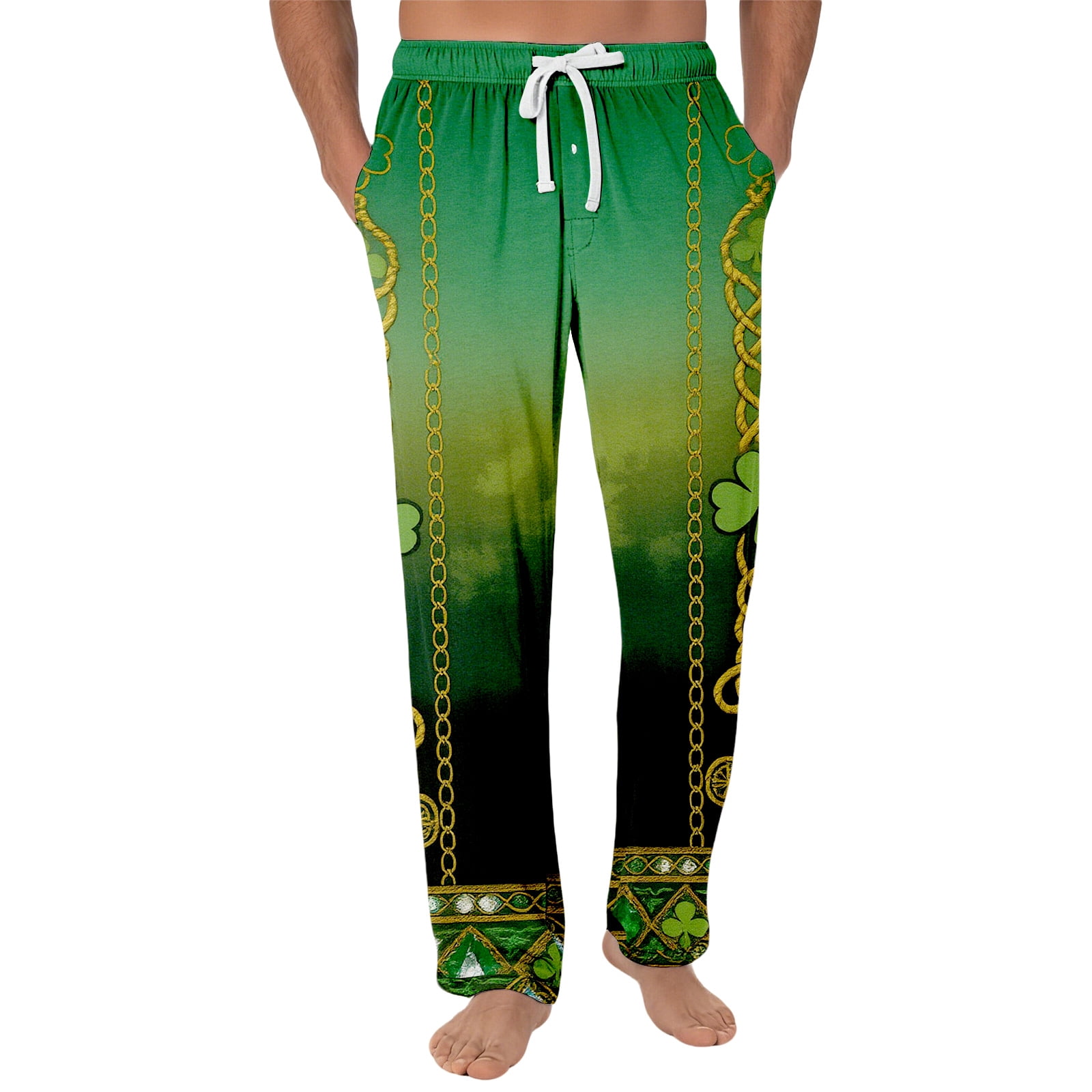 ASDFVBKG Men's St. Patrick's Day Pajama Pants Drawstring Lounge St ...