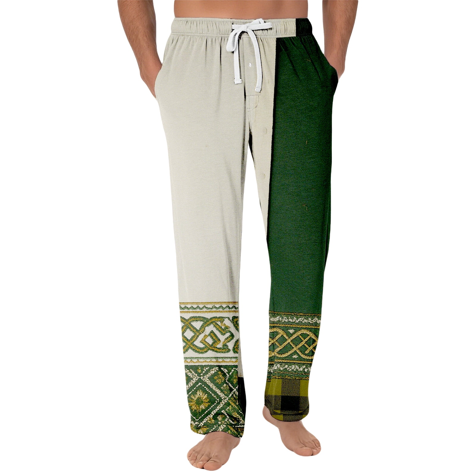 ASDFVBKG Men's St. Patrick's Day Pajama Pants Drawstring Lounge St ...