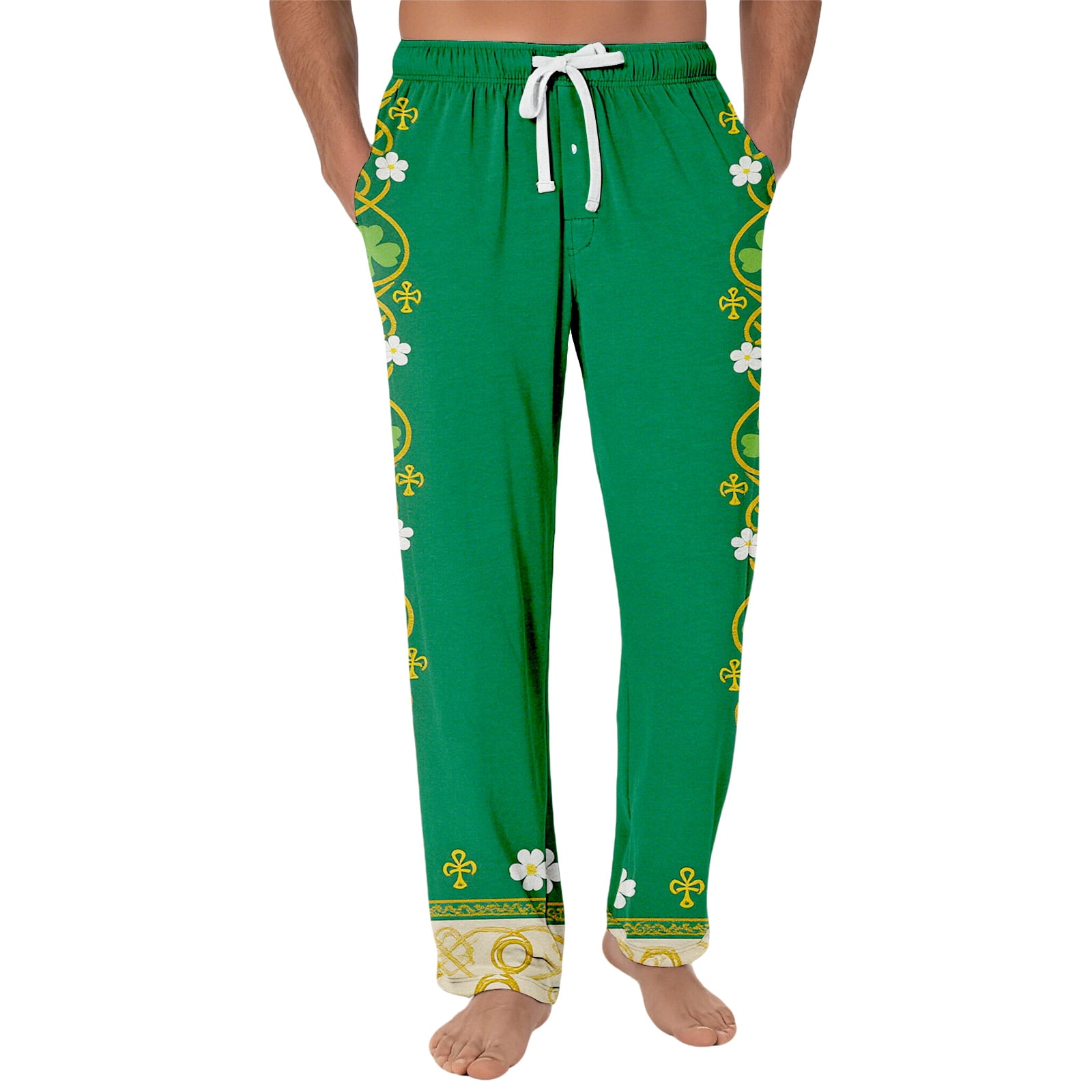 ASDFVBKG Men's St. Patrick's Day Pajama Pants Lounge Drawstring St ...