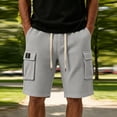 ASDFVBKG Mens Cargo Shorts 7 Inch Inseam Elastic Waist Stretch Work ...
