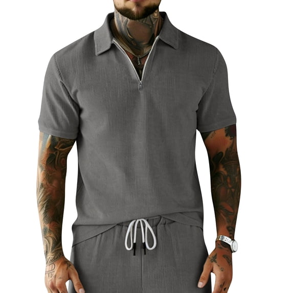 ASDFVBKG Mens Cotton Polo Shirts Short Sleeve Raglan Collared Casual ...
