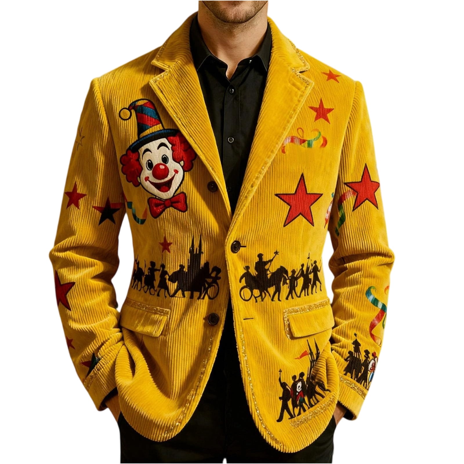 ASDFVBKG Mens Dress Jacket Digital Print Long Sleeve Corduroy Cardigan ...