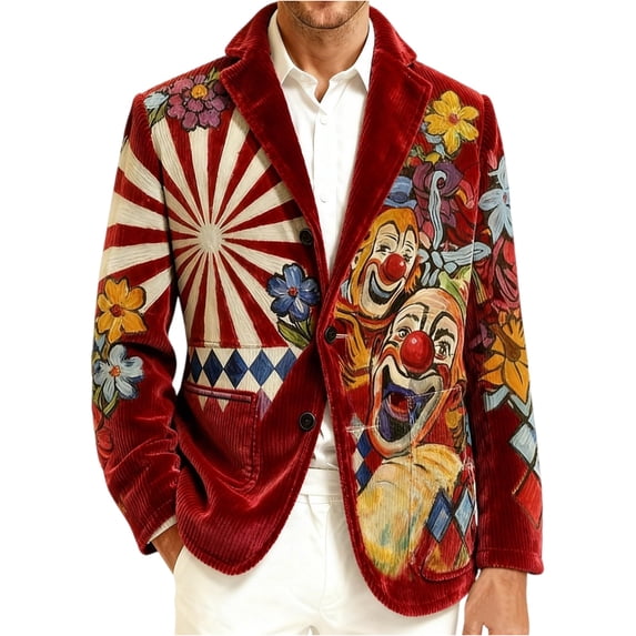 ASDFVBKG Mens Dress Jacket Digital Print Long Sleeve Corduroy Cardigan ...