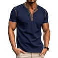 ASDFVBKG Mens Muscle Short Sleeve Henley Shirts Dressy Gym T-Shirt ...