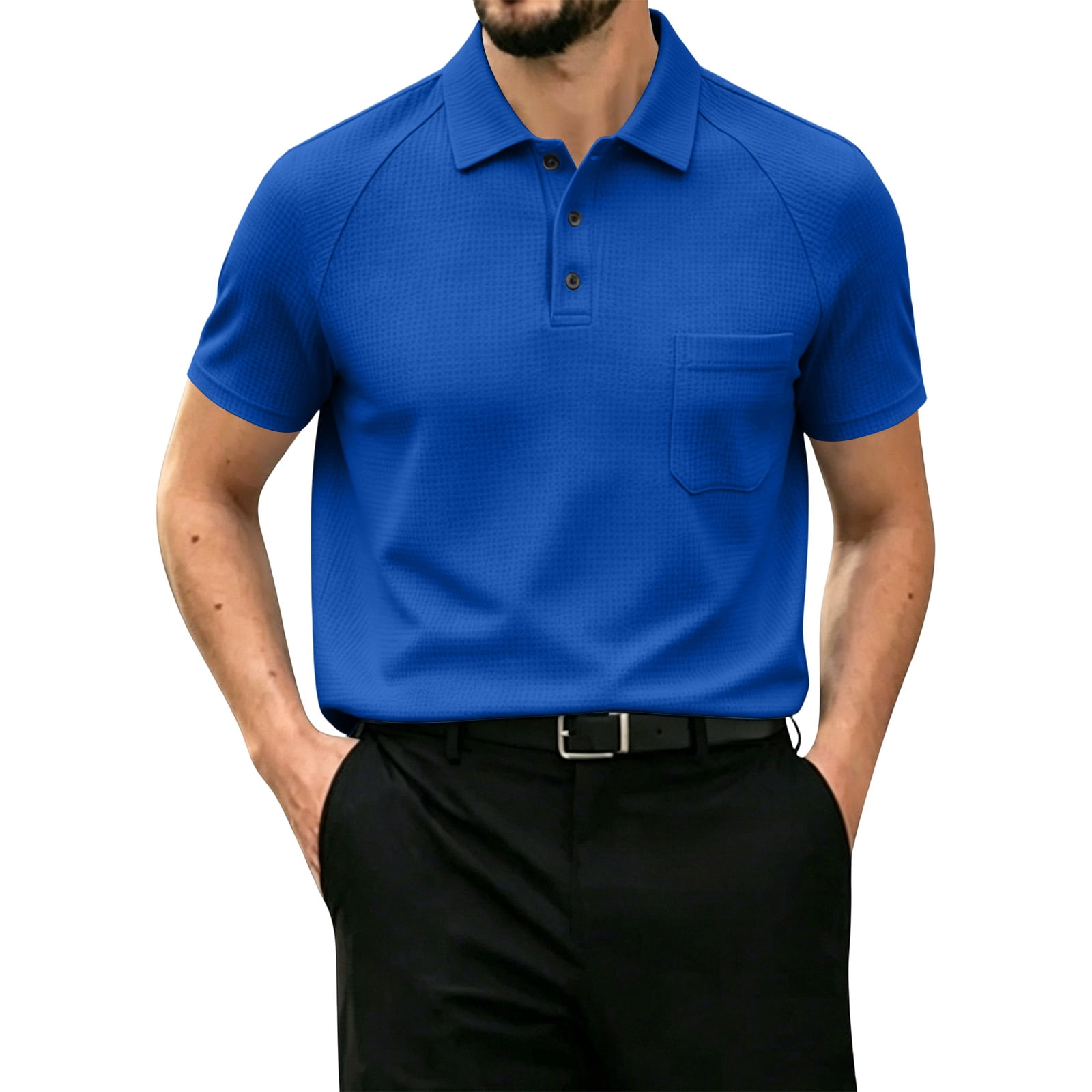 ASDFVBKG Mens Polo Shirts Short Sleeve Lightweight Stretchy Summer ...