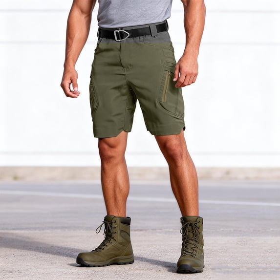 ASDFVBKG Mens Summer Beach Tactical Cargo Shorts Cozy Elastic Waist ...