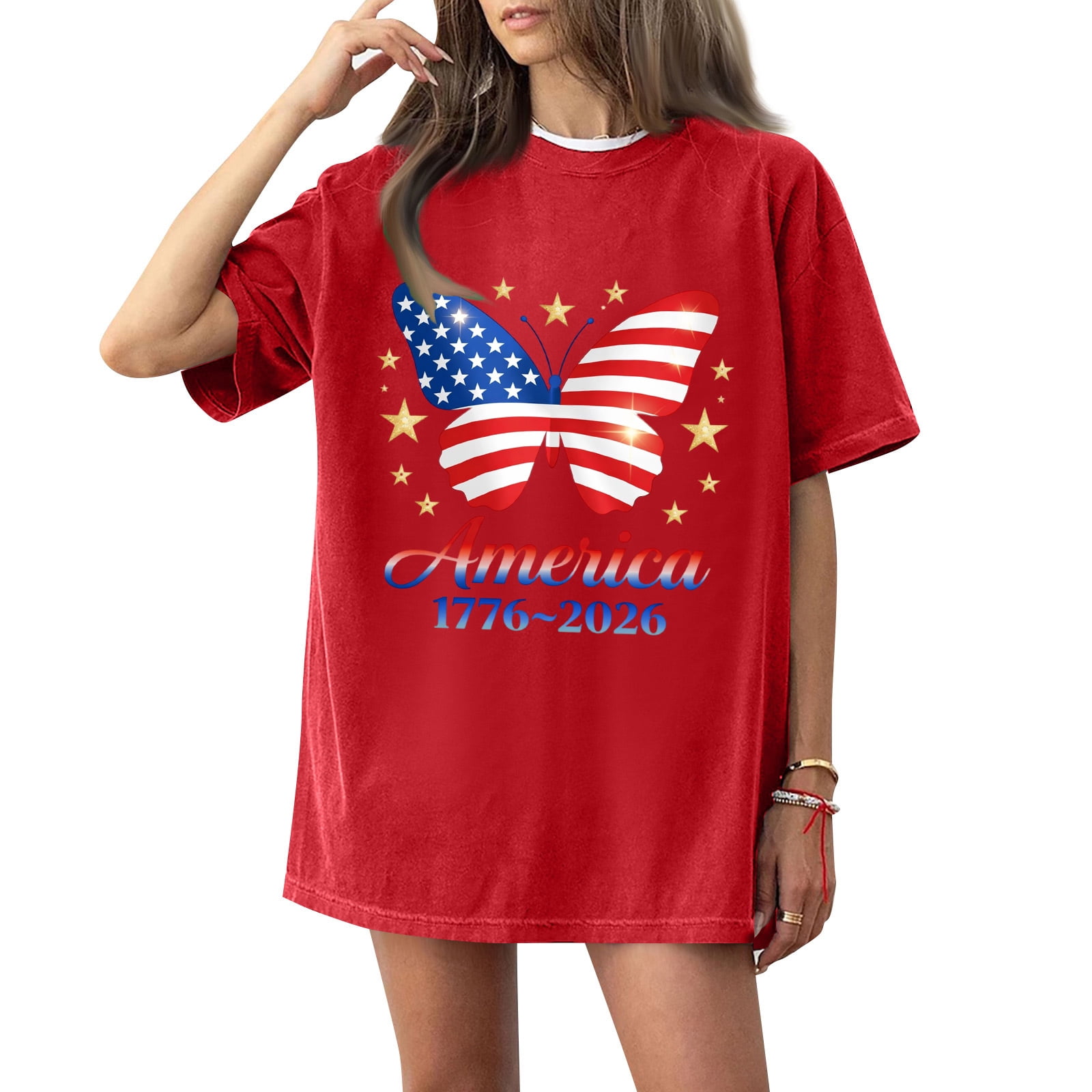 ASDFVBKG On Back Betsy Ross Flag 250 Years of Liberty 250th Birthday T ...