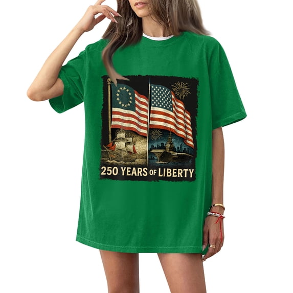 ASDFVBKG On Back Flag 250 Years of Freedom 1776-2026 250th Birthday T ...