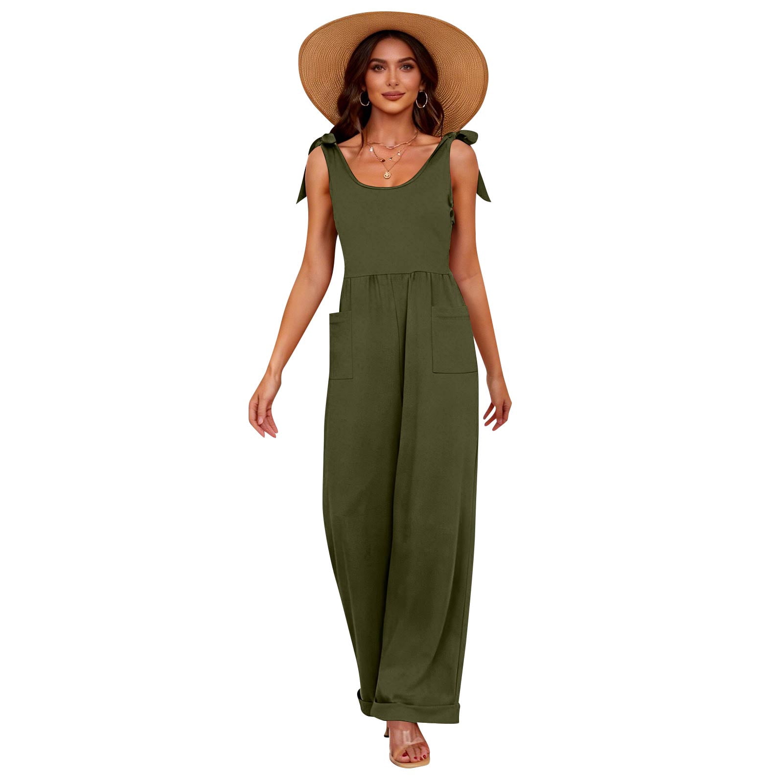 ASDFVBKG One Piece Jumpsuits 2026 Spring for Women Cozy Scoop Neck ...