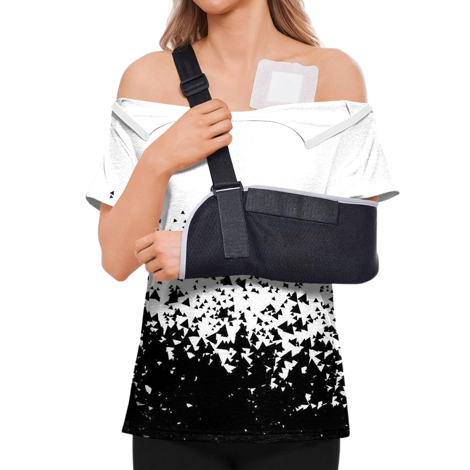 ASDFVBKG Post Shoulder Surgery Shirts for Women Tear Away Short Sleeve ...